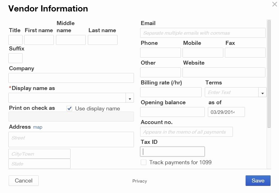 50 Vendor Information Form Template Excel Ufreeonline Template