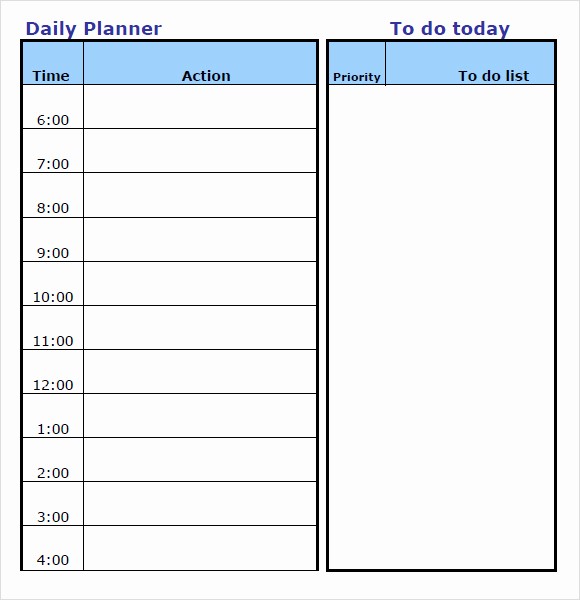 50 7 Day Weekly Planner Template Ufreeonline Template