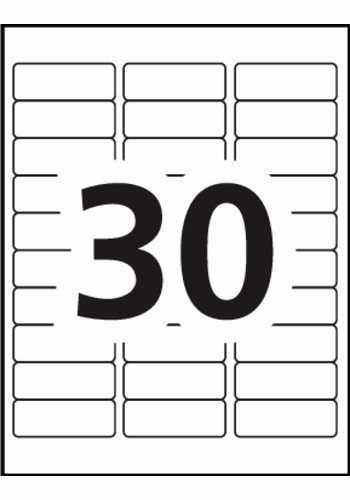 46 Avery 30 Per Sheet Labels Ufreeonline Template