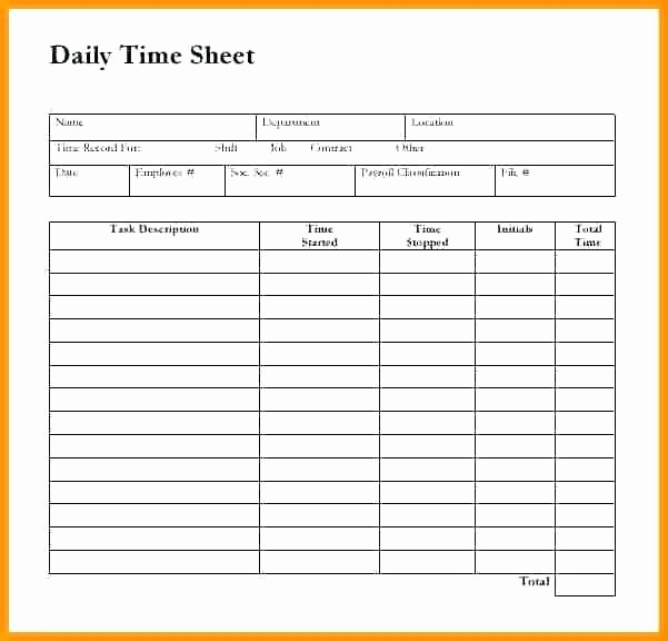 50 Bi Monthly Timesheet Template Excel