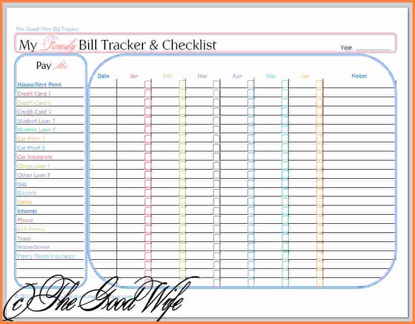 50 Bi Weekly Bill Pay Template Ufreeonline Template