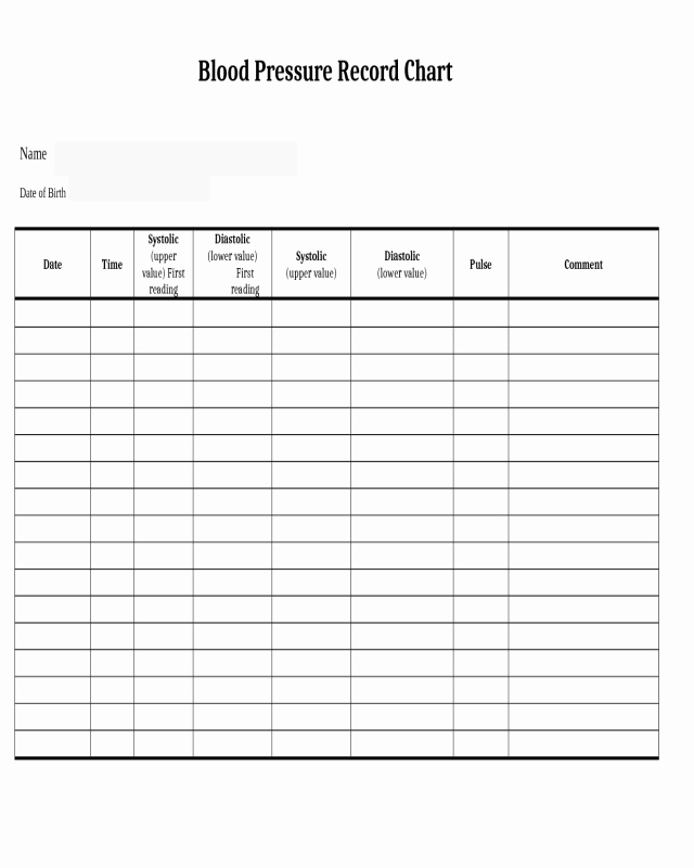 50 Blood Pressure Log With Pulse