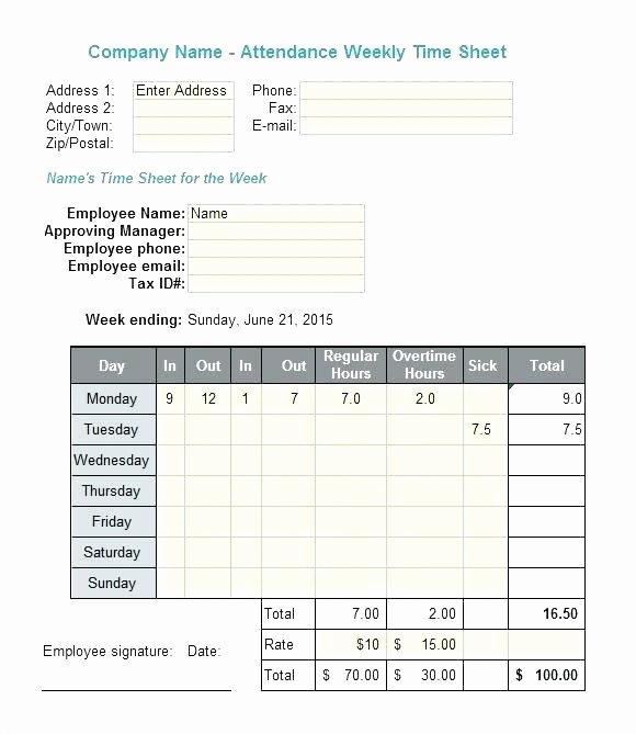 50 Calculate Time Card In Excel