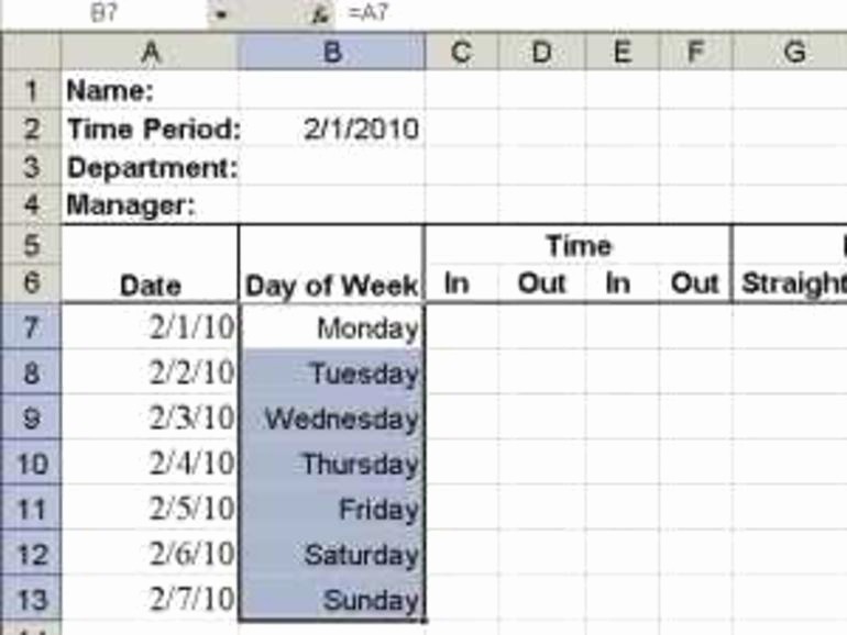 50 Creating A Timesheet In Excel Ufreeonline Template