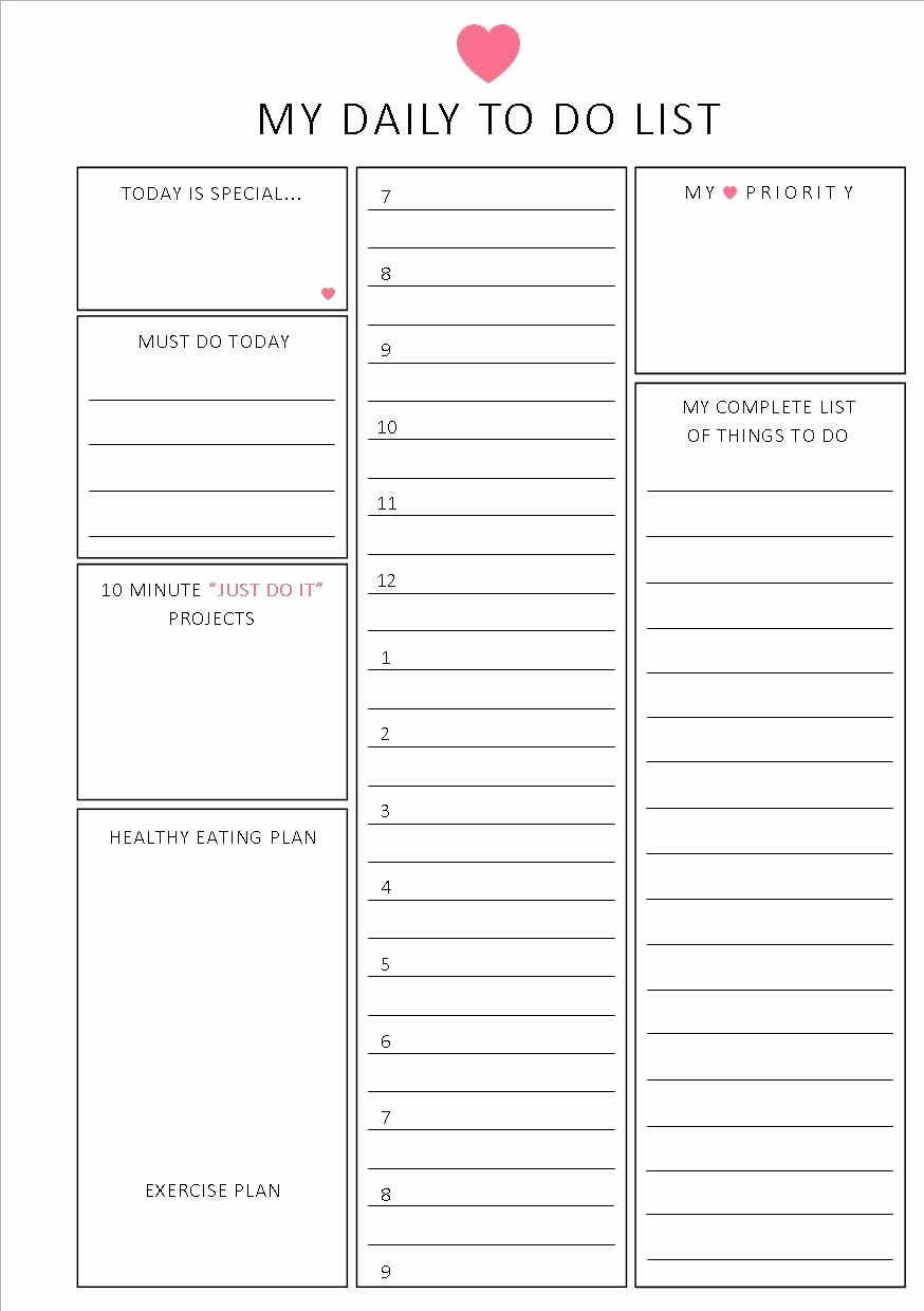 50 Daily To Do List Examples 