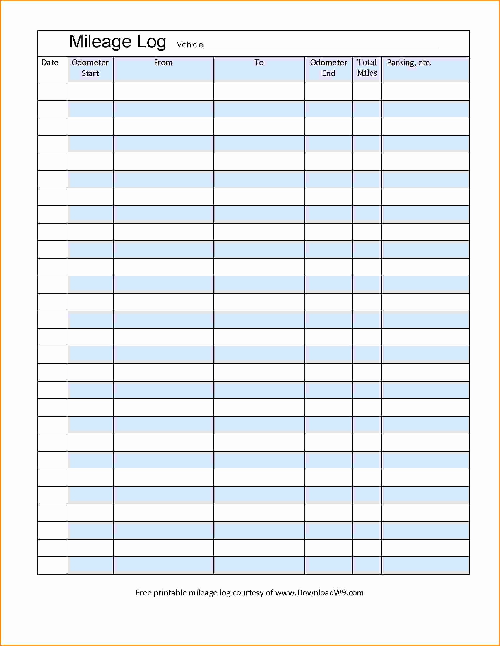 50 Example Mileage Log For Taxes