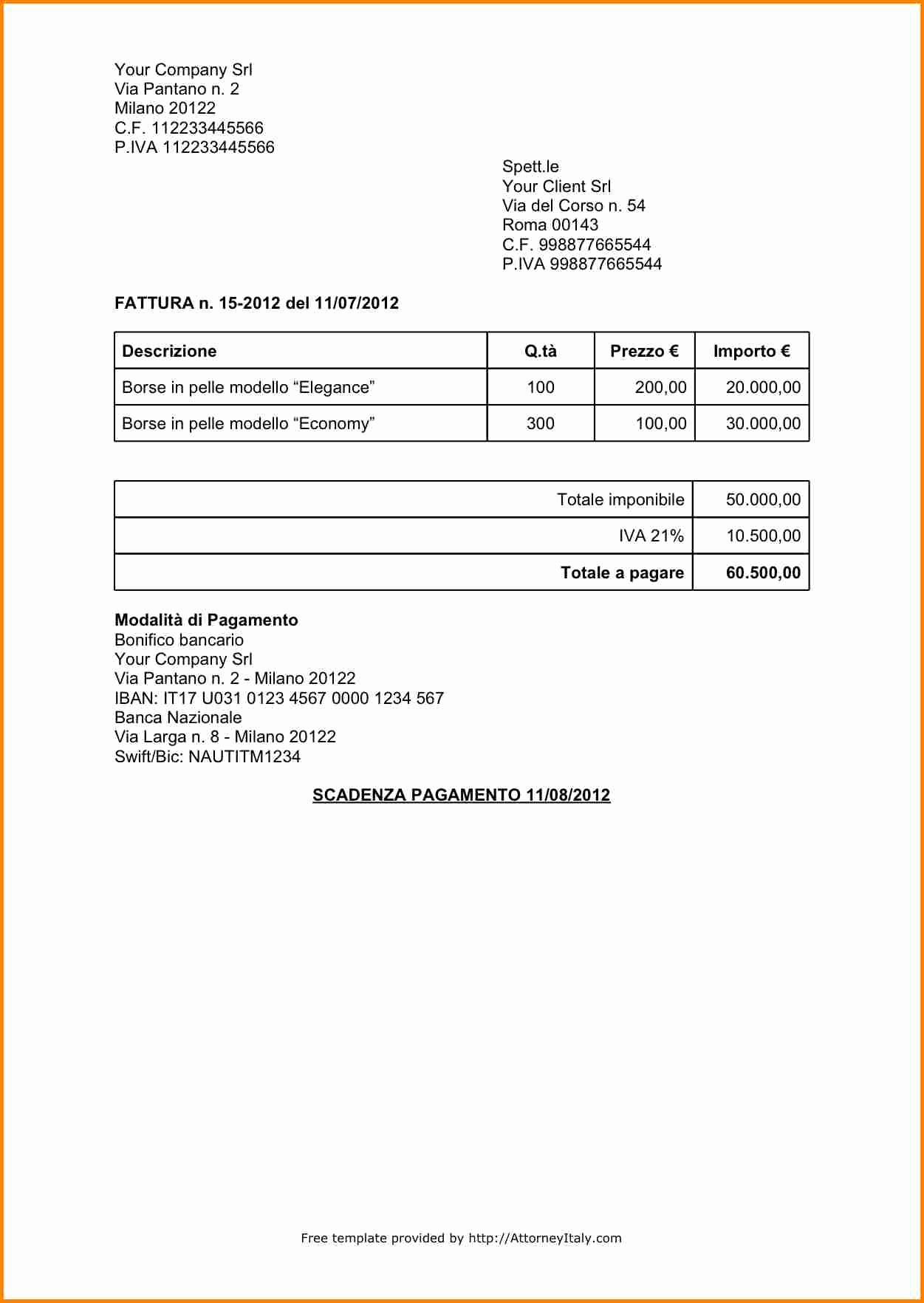 50 Examples Of Invoices For Services