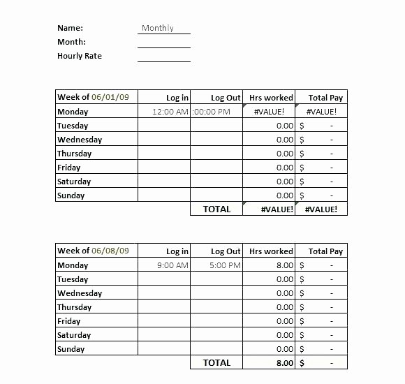 50 Excel Formula For Time Card