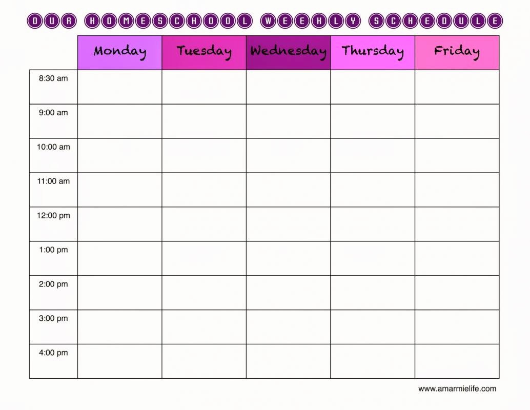 50 Fake School Schedule For Work