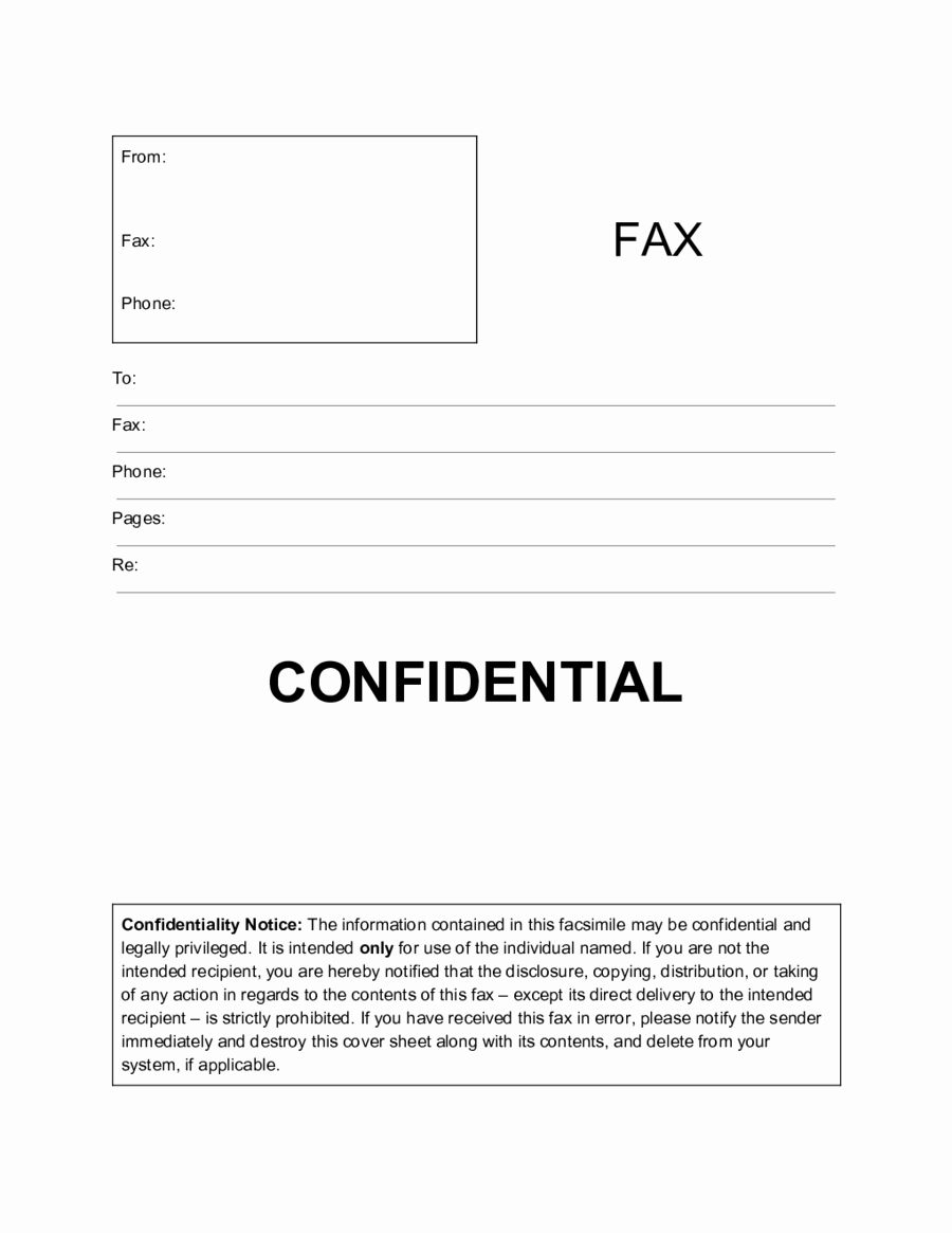 50 Fillable Fax Cover Sheet Template