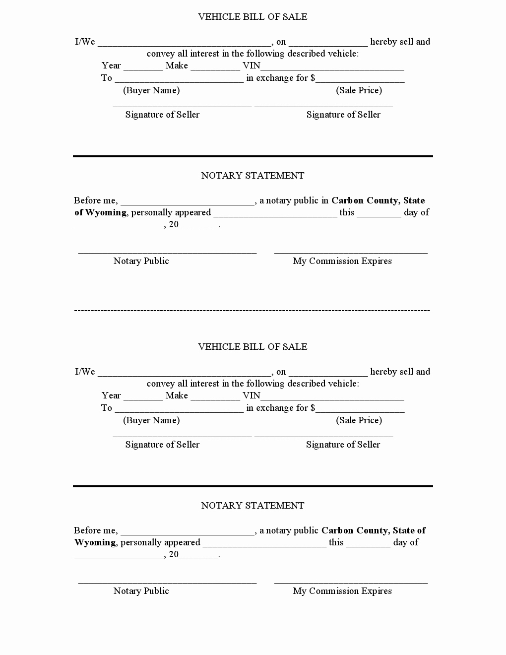 Printable Georgia Vehicle Bill Of Sale