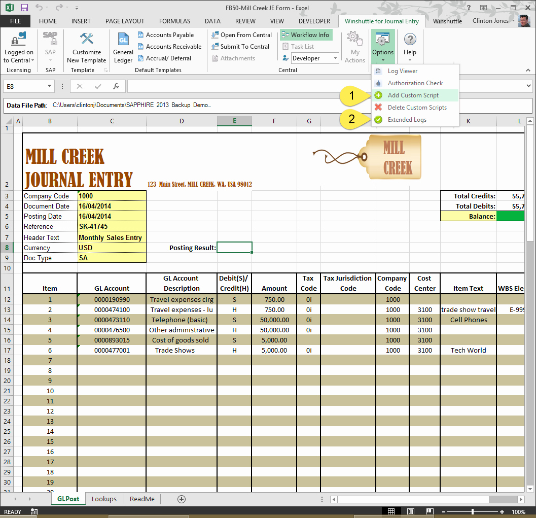 50 Journal Entry Template For Excel