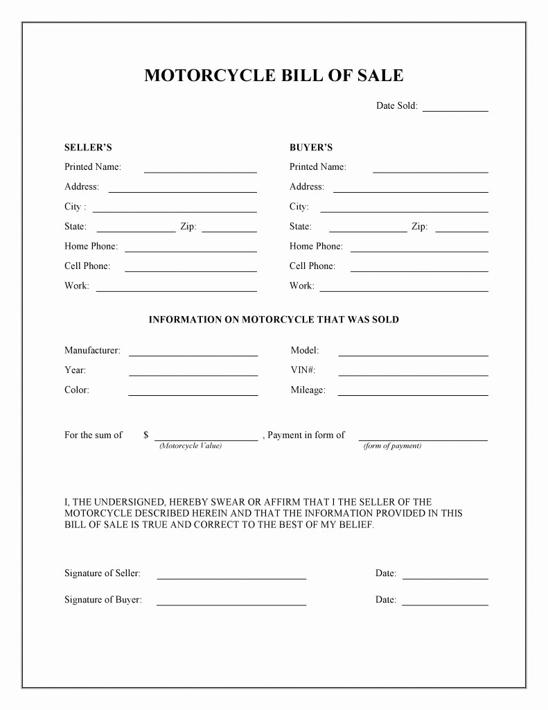 50 Massachusetts Vehicle Bill Of Sale