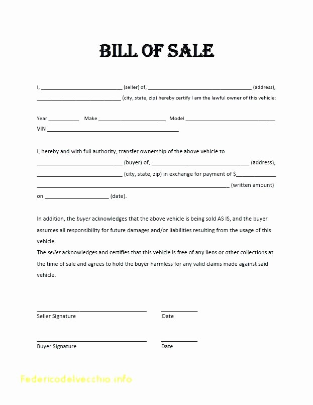 Free Template Of Massachusetts Car Bill Of Sale Gaklo