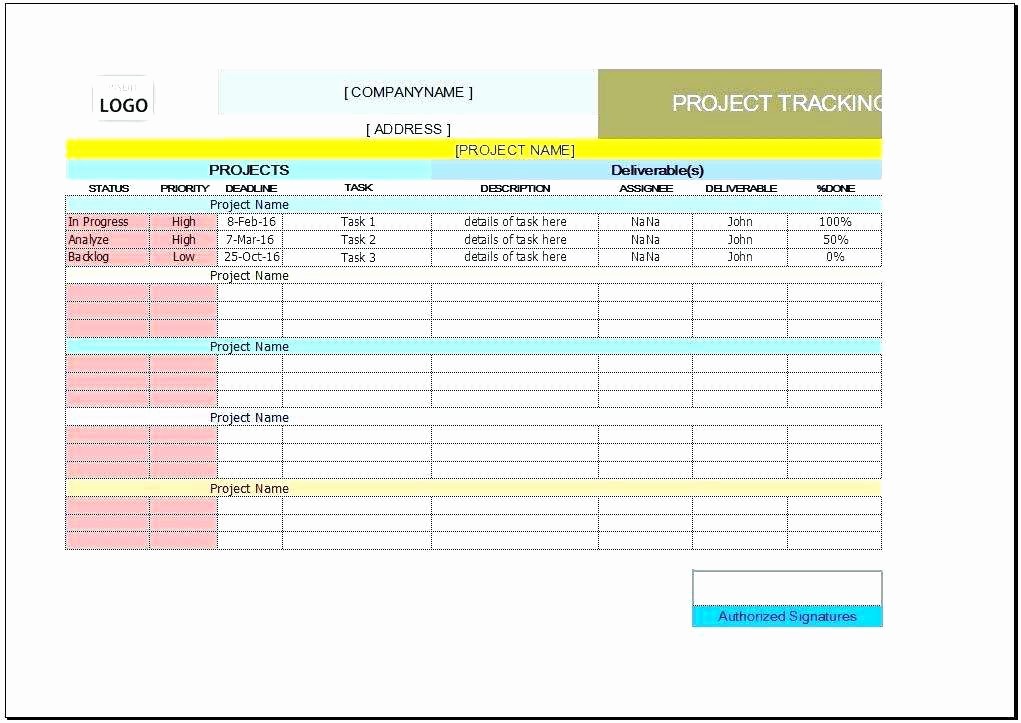 Action Tracker Template Excel