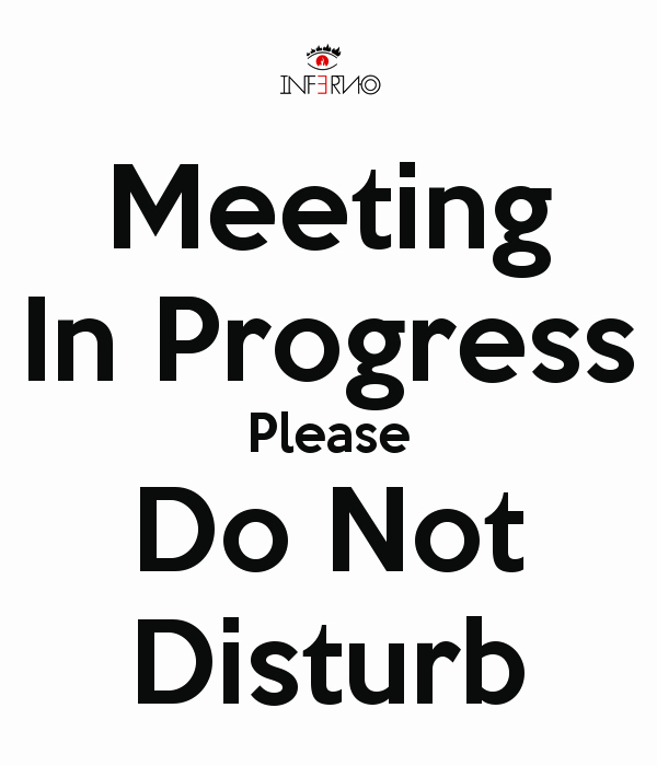 50 Meeting In Progress Door Signs Ufreeonline Template