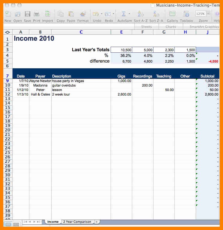 Personal Income Expense Spreadsheet Jesforfree