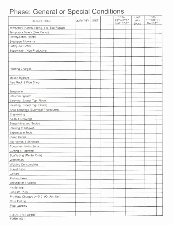 50 Residential Construction Cost Breakdown Excel Ufreeonline Template