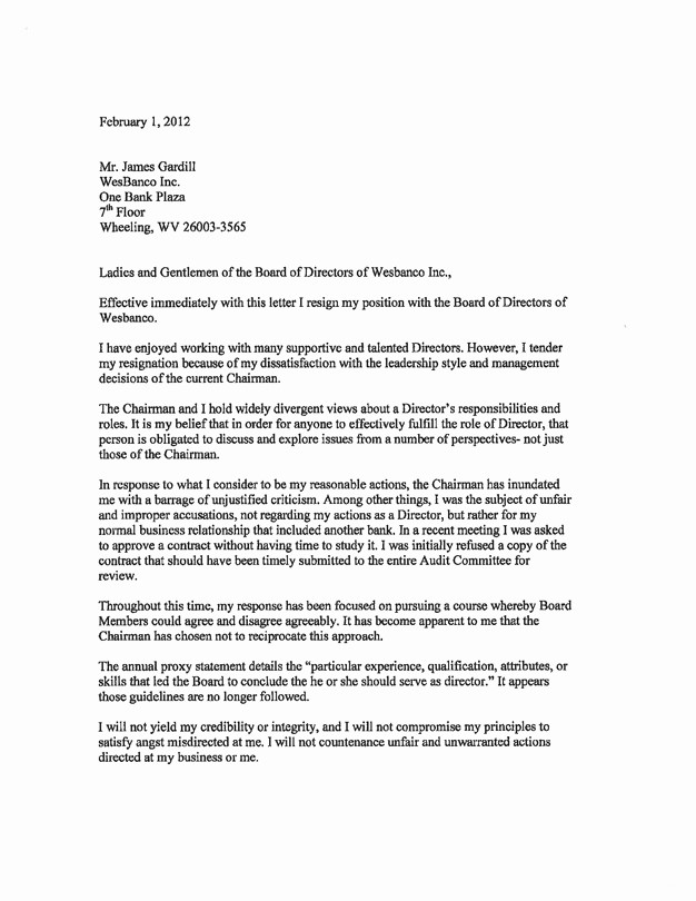 50 Resignation Letter From Nonprofit Board