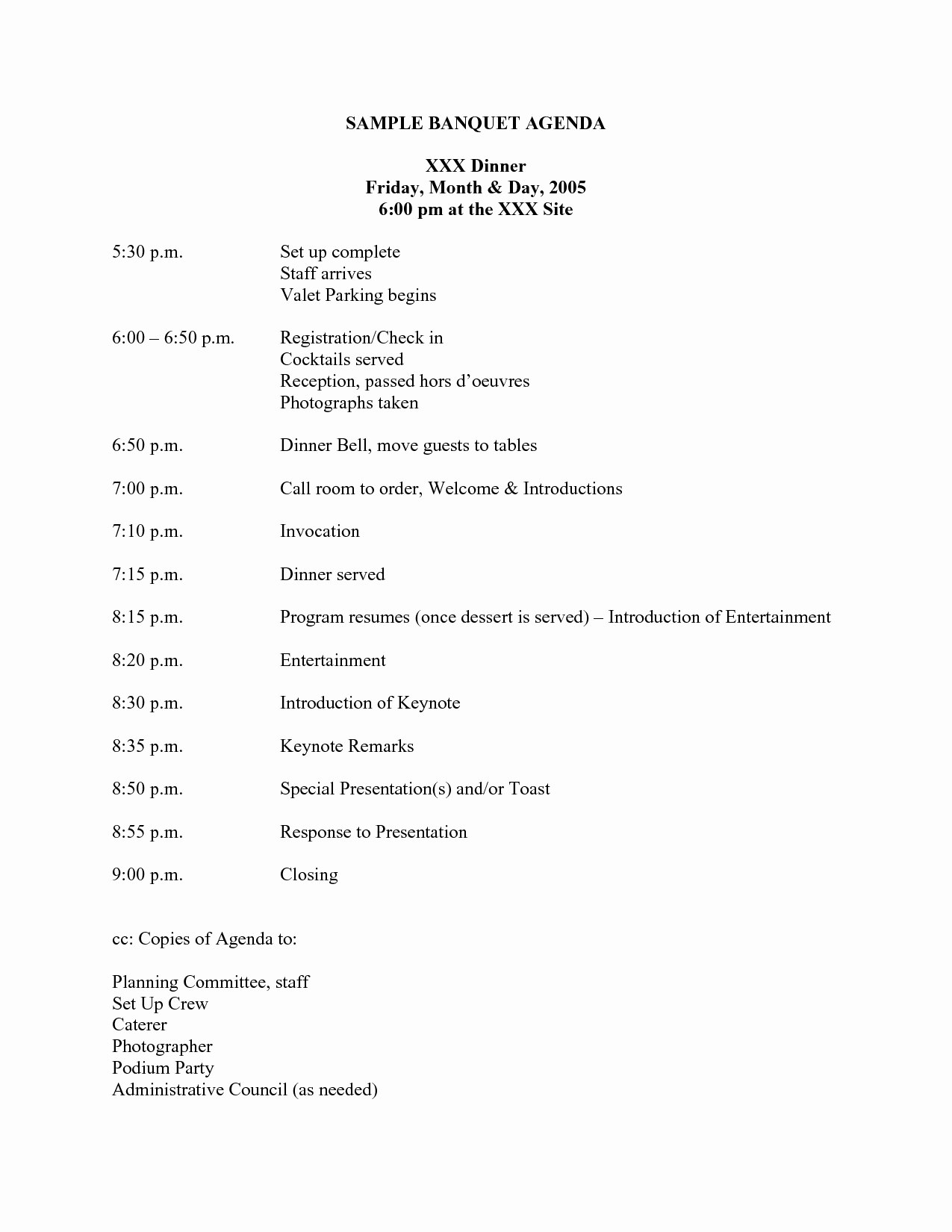 50 Sample Of A Event Program