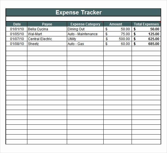 Small Business Expenses Spreadsheet Template