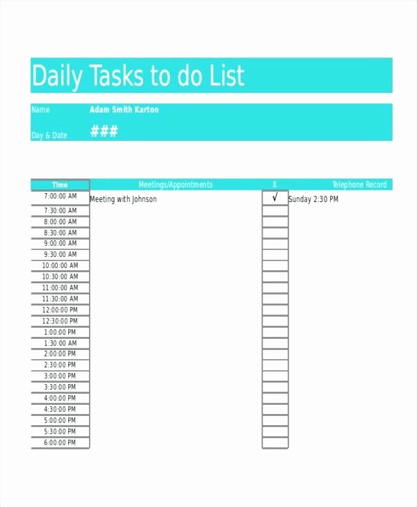 50 To Do List Word Doc Ufreeonline Template