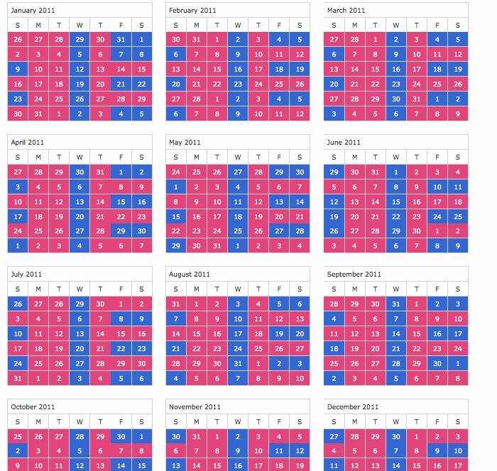 50 Parenting Time Calendar Template