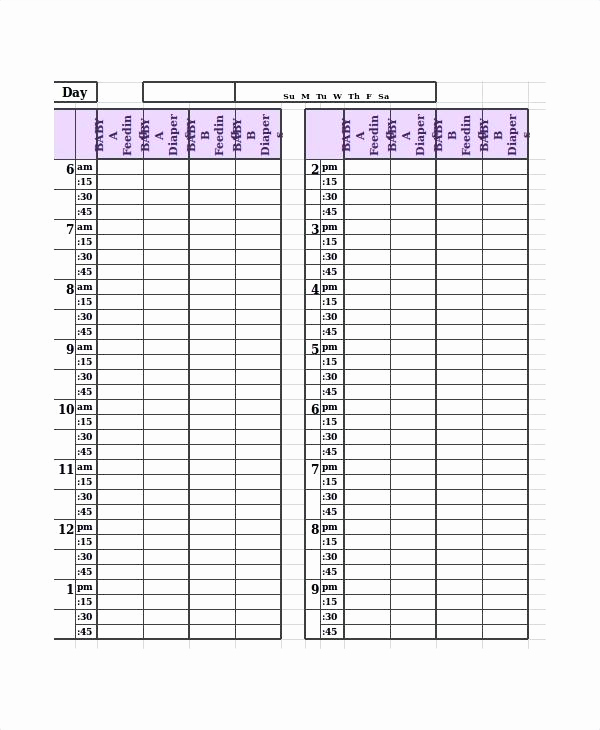 50 Parenting Time Calendar Template